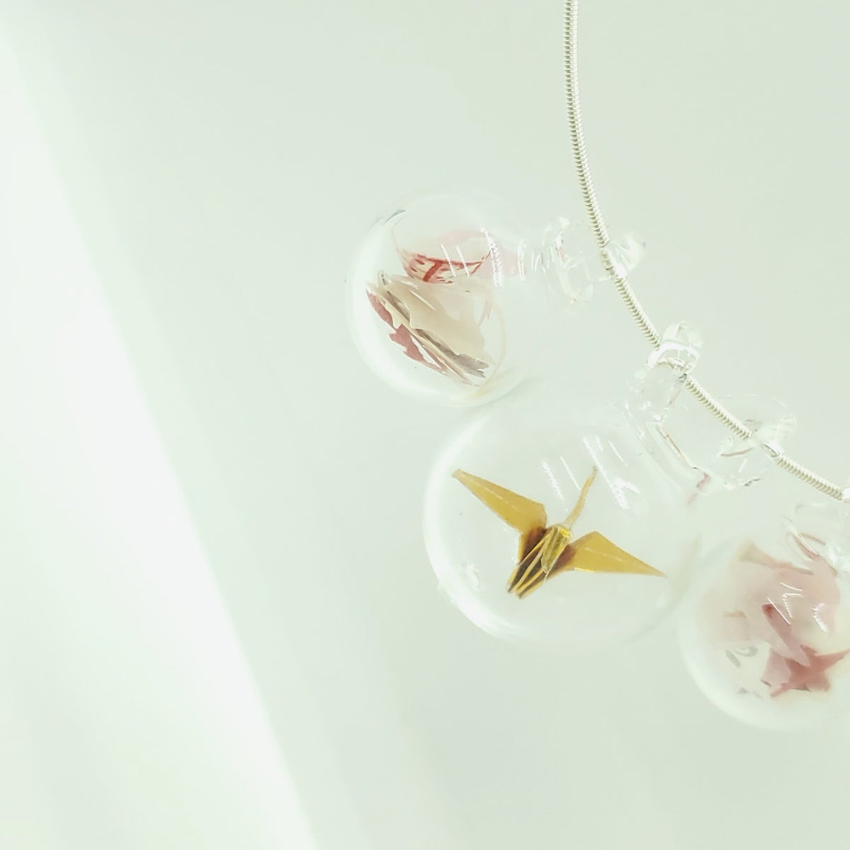Paper Crane glass bubble necklace trio – Melissa Schmidt Contemporary ...